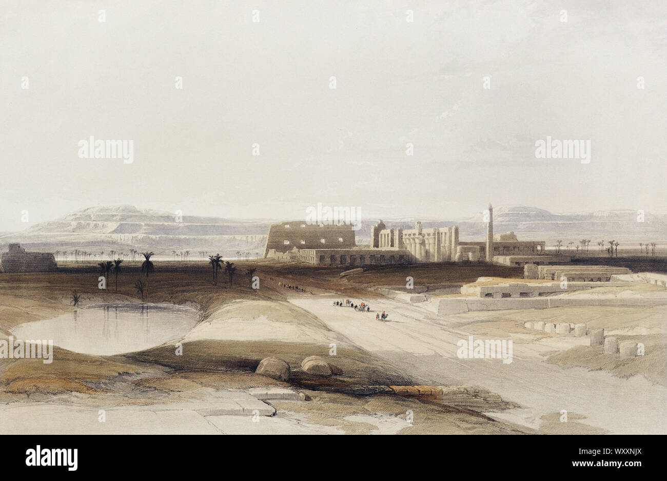David Roberts 1796 - 1864 - Karnak Stock Photo - Alamy