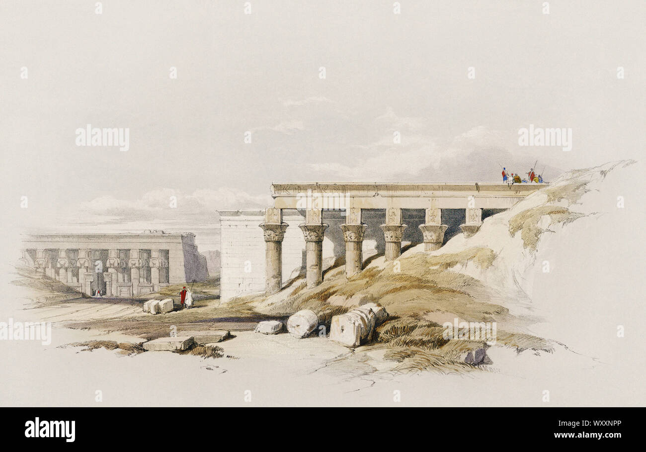 David Roberts 1796 - 1864 - Lateral View Of The Temple Called The ...