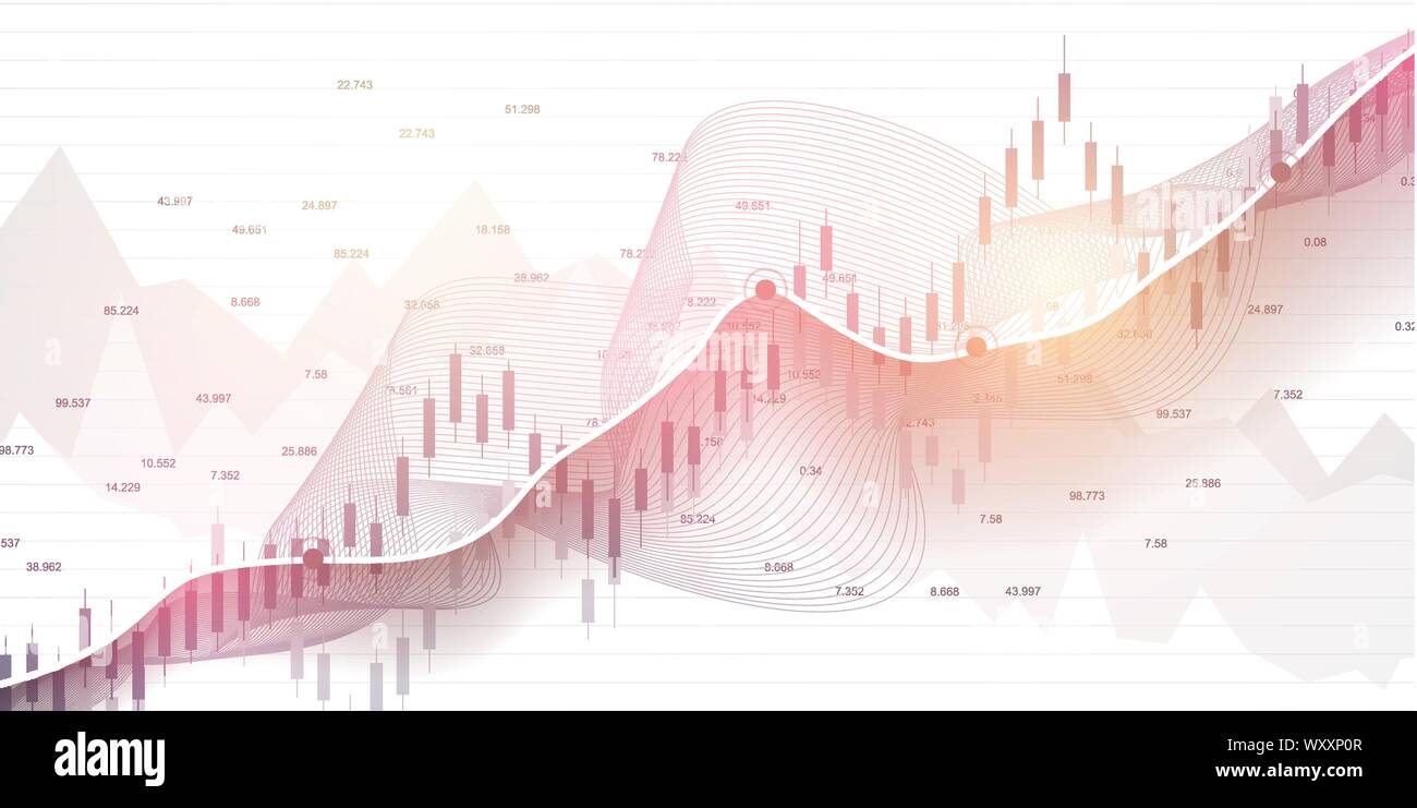 Stock market graph or forex trading chart for business and financial ...