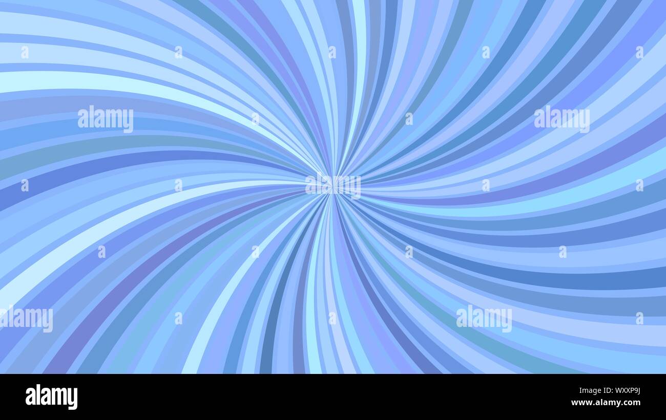 Blue psychedelic geometrcial spiral stripe background - vector curved burst illustration Stock ...