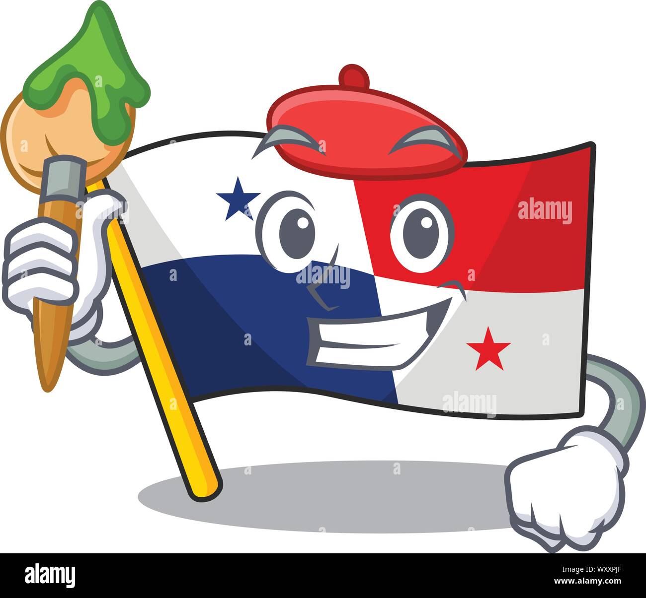 Artist panama flag hoisted on mascot pole Stock Vector Image & Art - Alamy