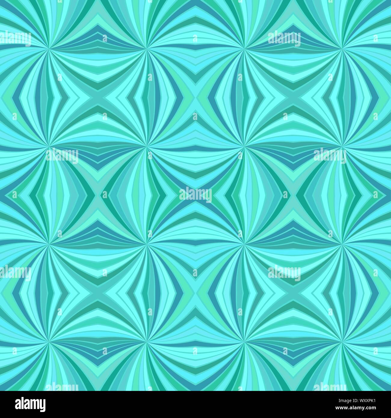 Turquoise seamless psychedelic abstract curved stripe pattern ...
