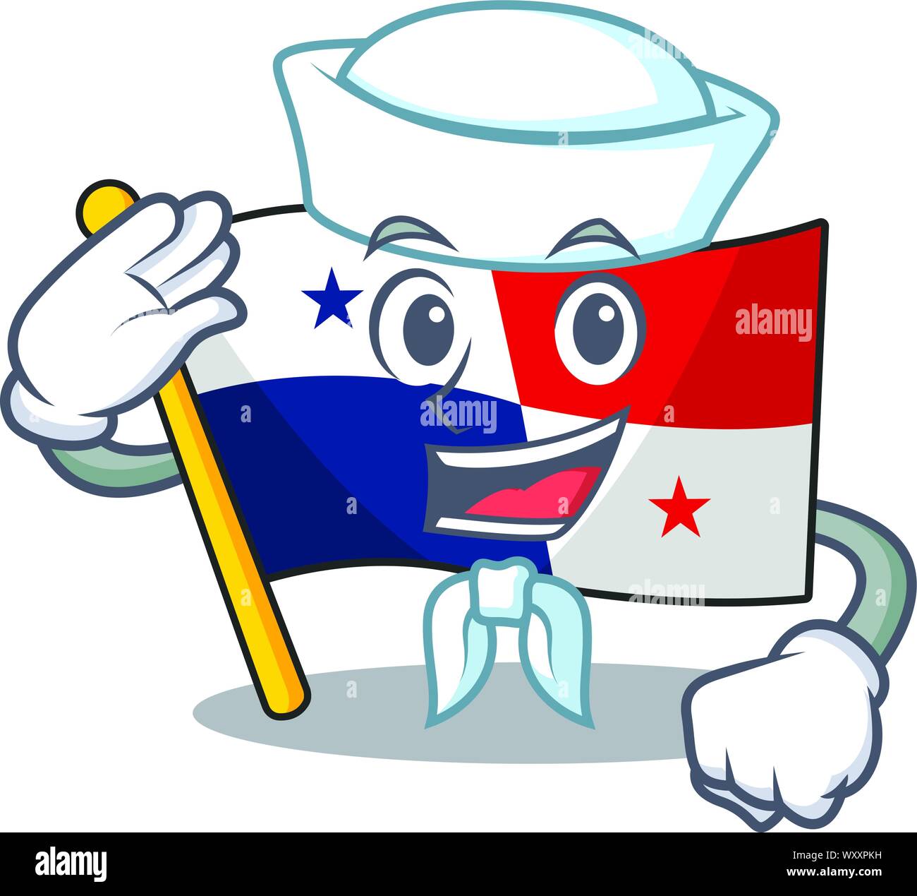 Sailor panama flag hoisted on mascot pole Stock Vector Image & Art - Alamy