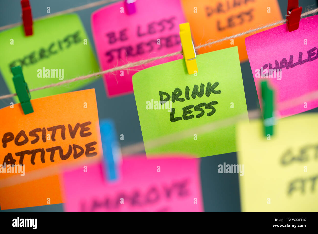 Closeup notes concept for motivation for stop drinking sweetened or ...