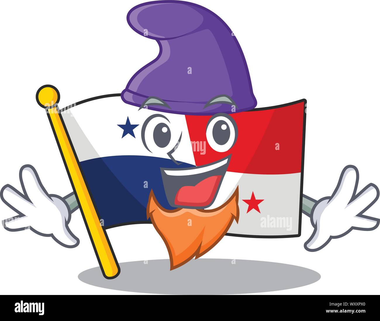 Elf panama flag hoisted on mascot pole Stock Vector Image & Art - Alamy