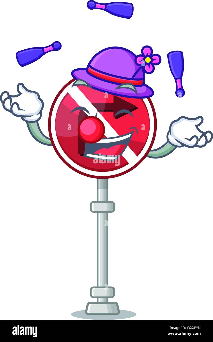 Juggling no right turn in the character Stock Vector Image & Art - Alamy