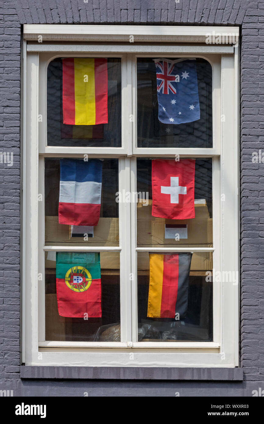 Many Various International World Flags in Window Stock Photo - Alamy