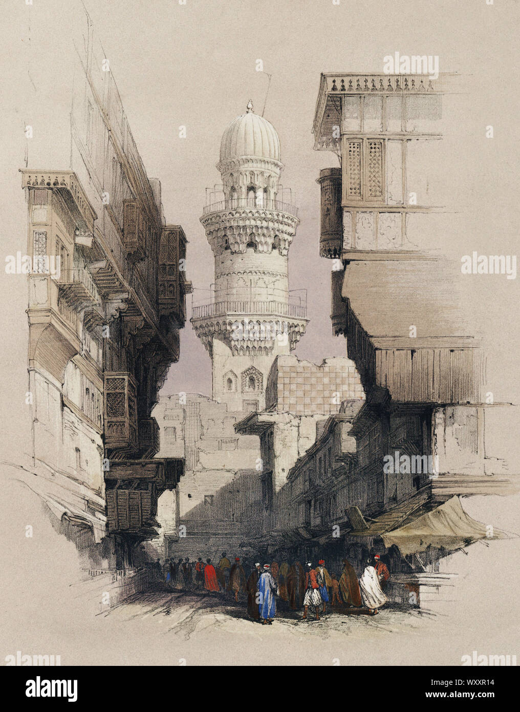 David Roberts 1796 - 1864 - Street Scene In Cairo Stock Photo - Alamy