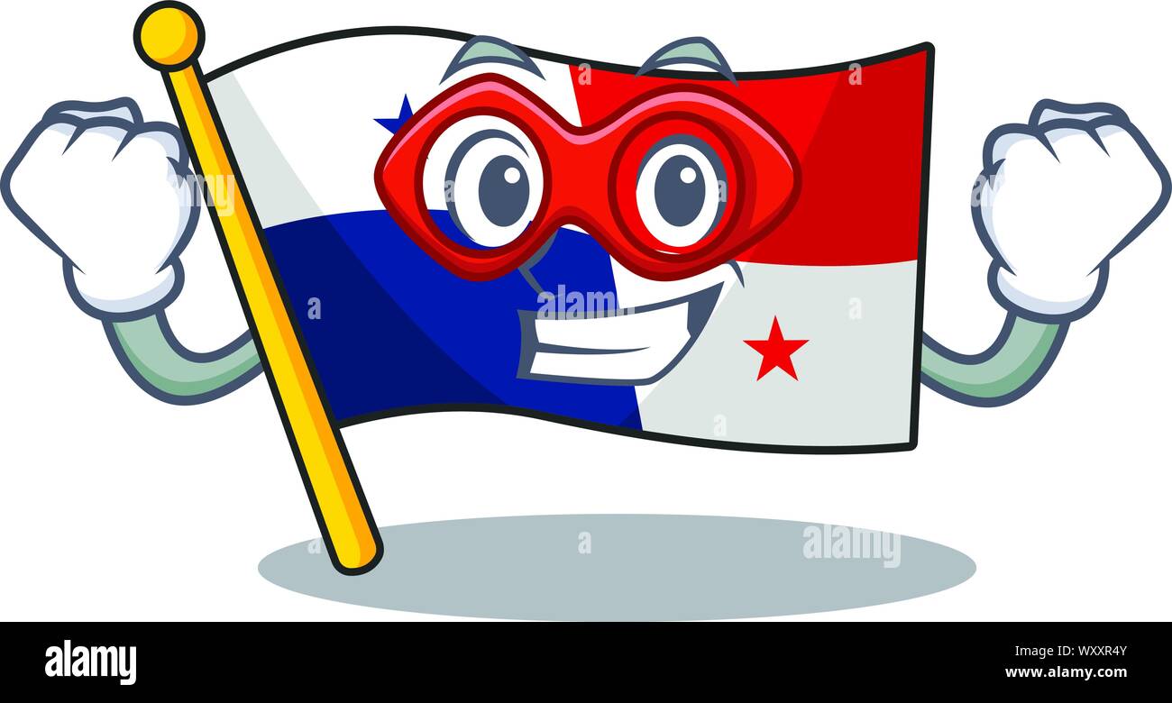 Super hero flag panama character shaped with cartoon Stock Vector Image ...