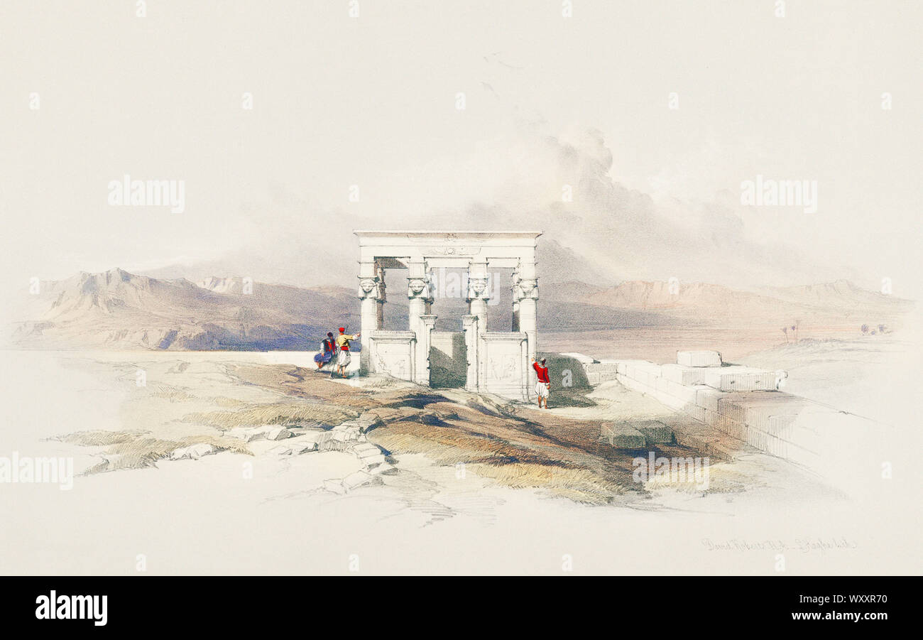 David Roberts 1796 - 1864 - Temple Of Isis On The Roof Of The Great ...