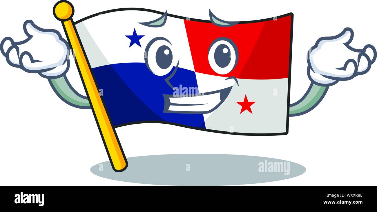 Grinning flag panama character shaped with cartoon Stock Vector Image ...