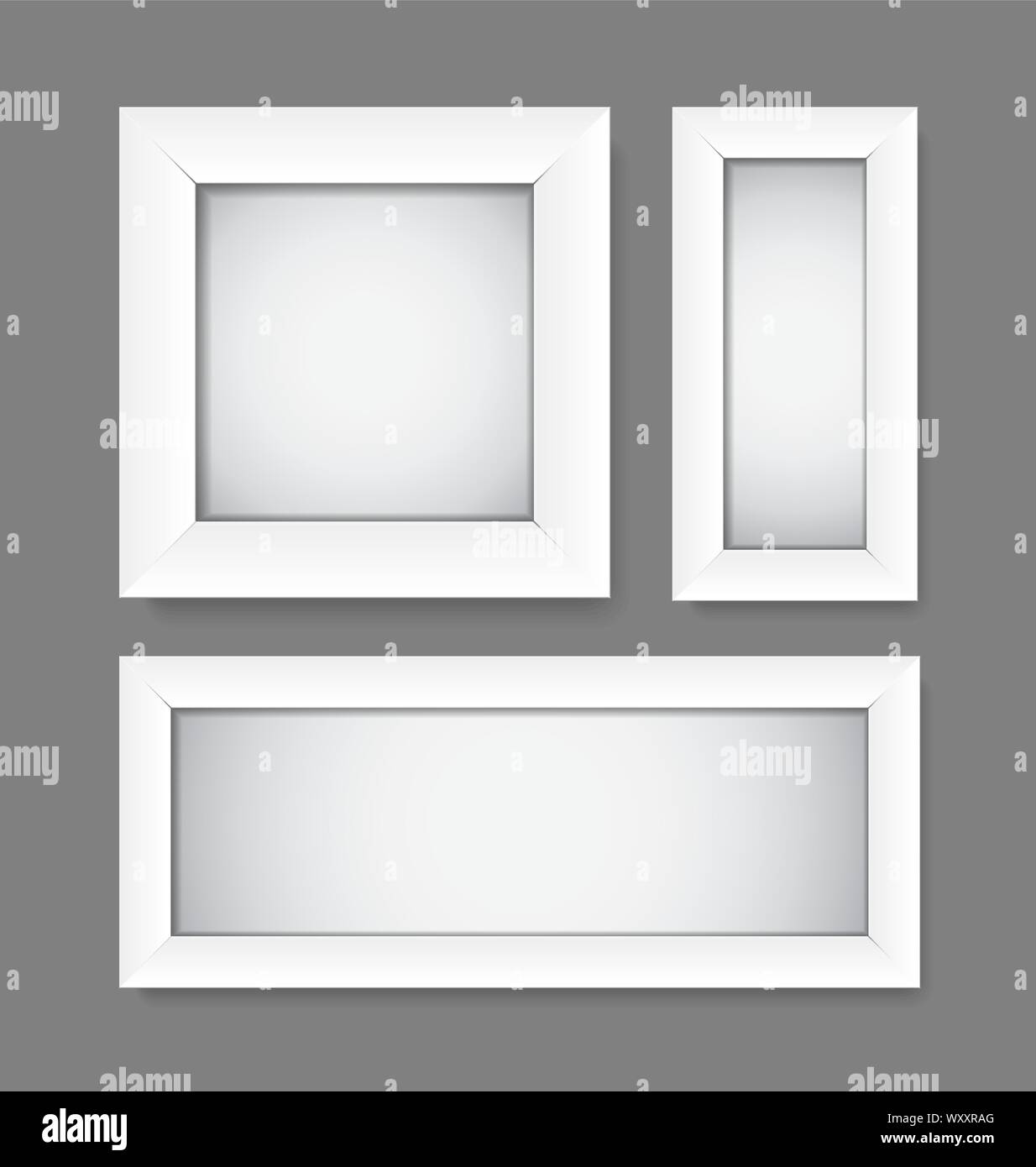 Collection of Vector simple empty white frames Stock Vector Image & Art ...
