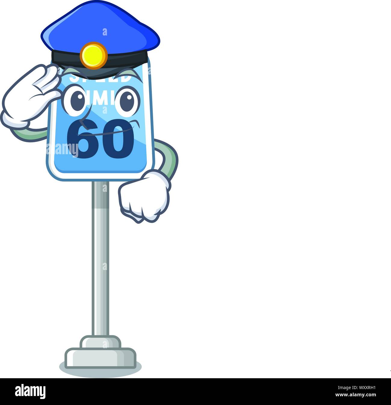 Police speed limit with the character shape Stock Vector Image & Art ...