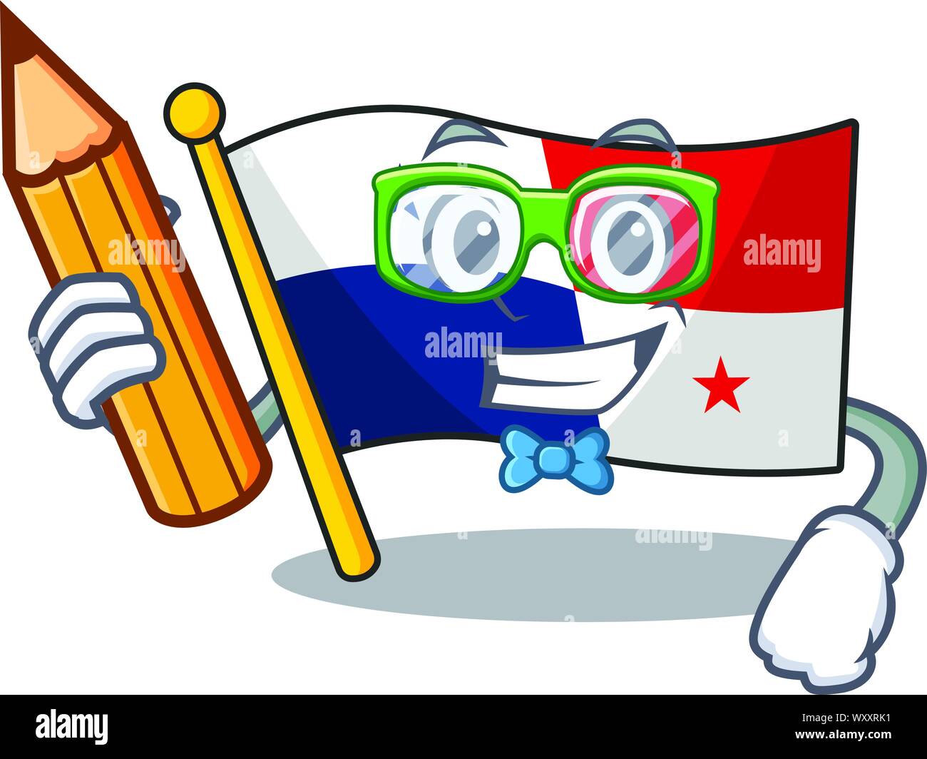 Student flag panama character shaped with cartoon Stock Vector Image ...