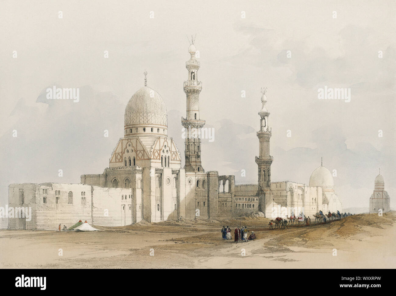 David Roberts 1796 - 1864 - Tombs Of The Caliphs Cairo Mosque Of Ayed ...