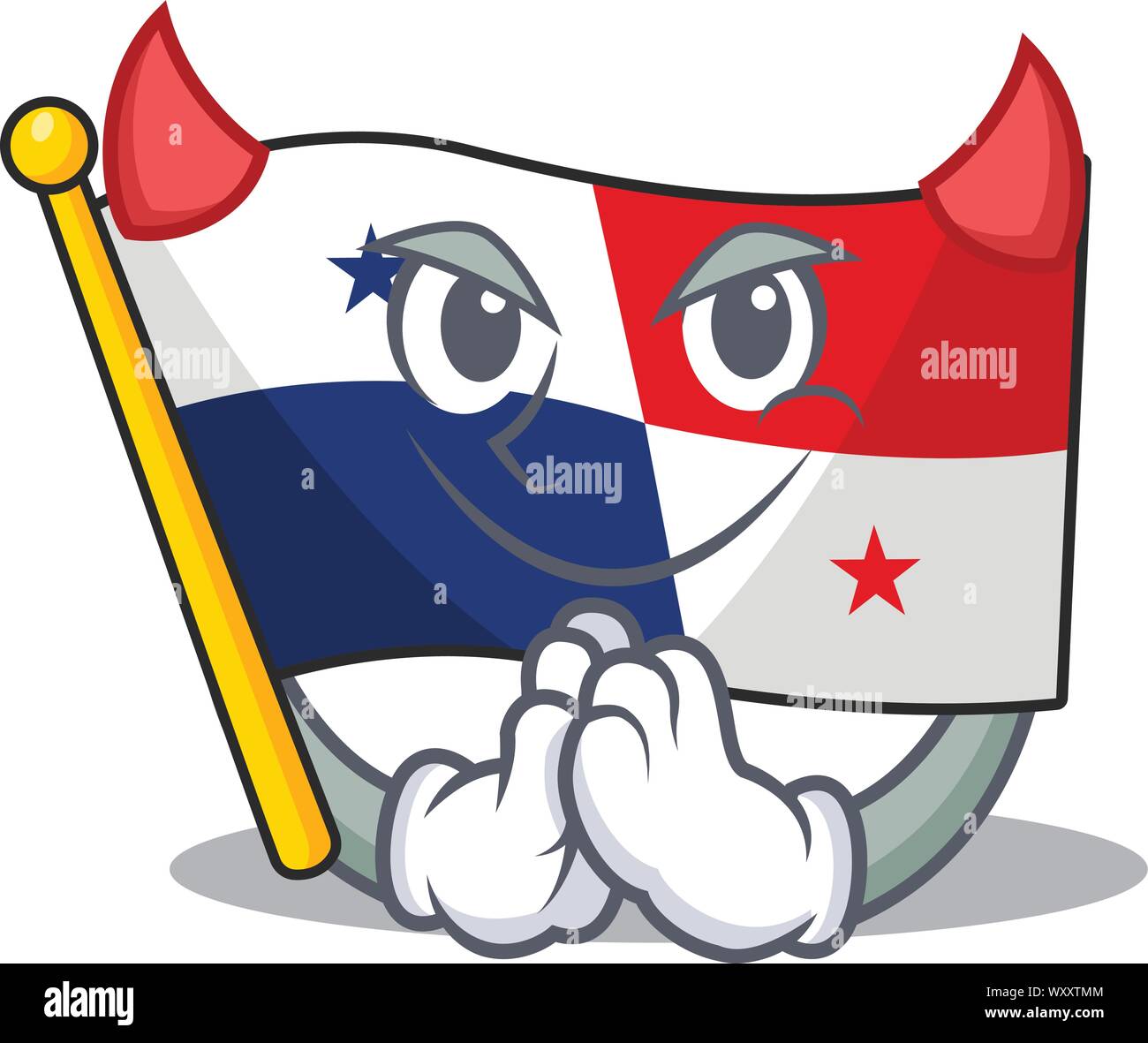 Devil flag panama isolated with the cartoon Stock Vector Image & Art ...