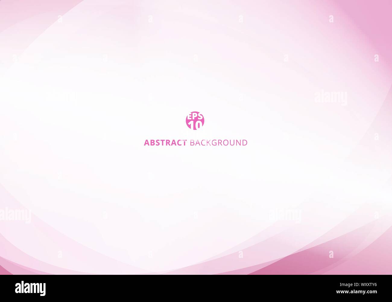 Abstract elegant pink pastel color curve light template on white ...