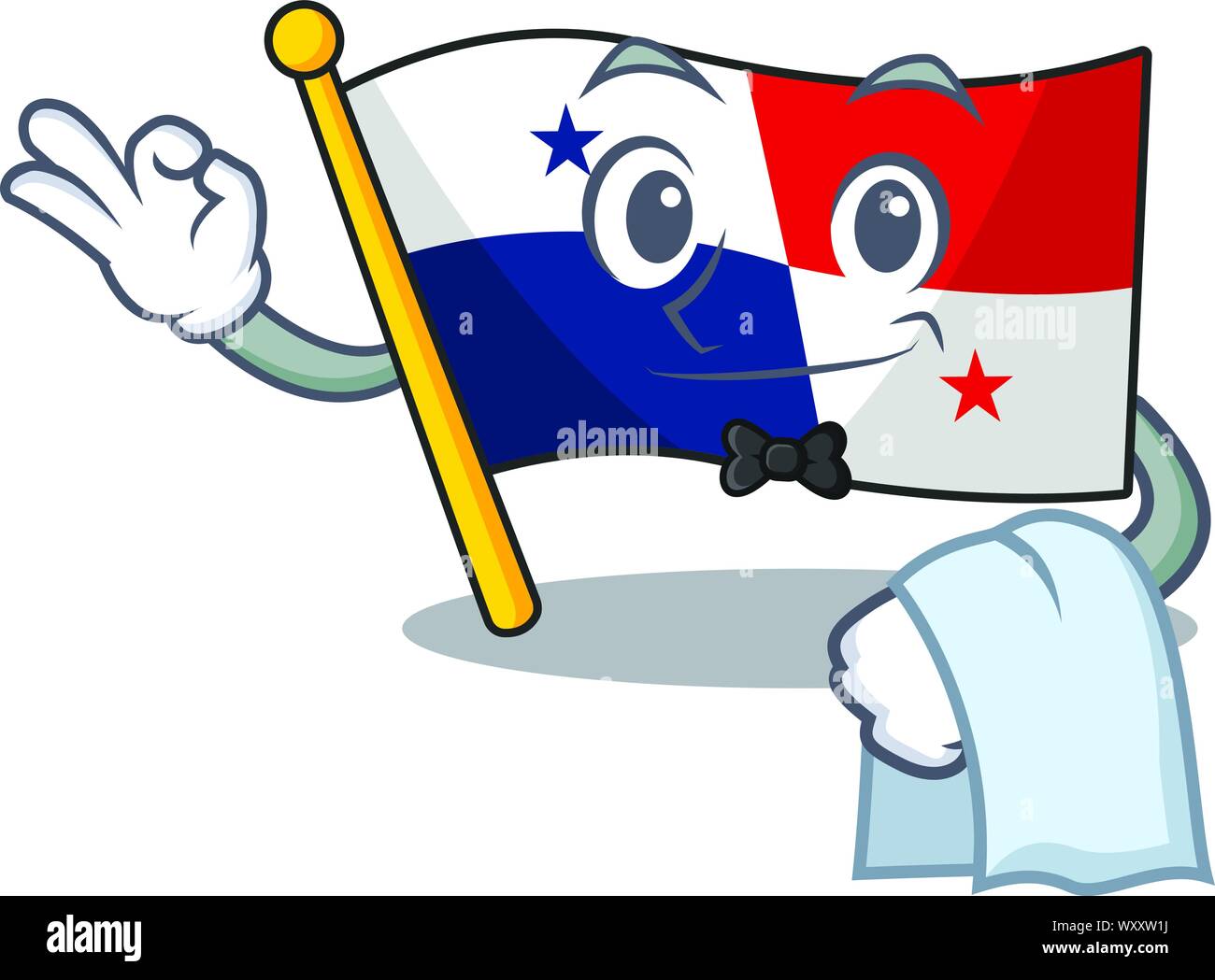 Waiter flag panama isolated with the cartoon Stock Vector Image & Art ...