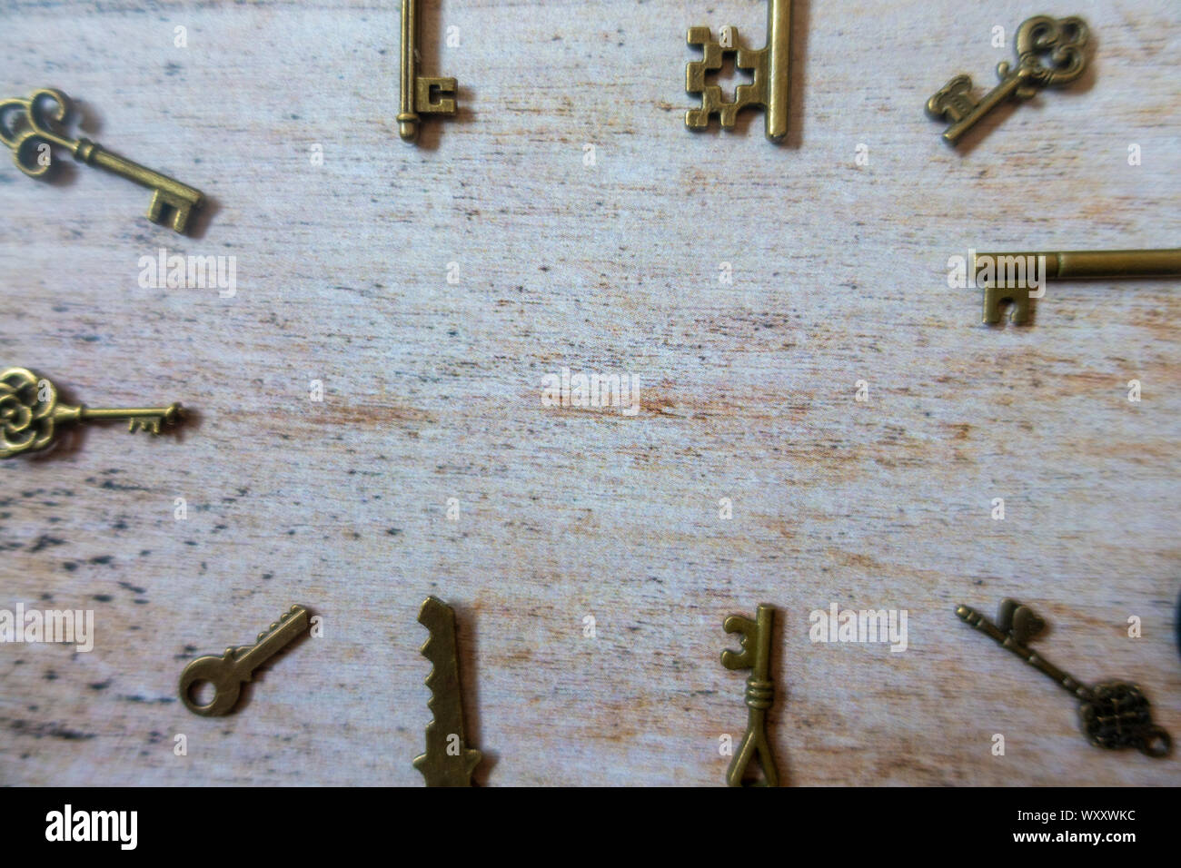 The old golden key of some lock, Spain Stock Photo - Alamy