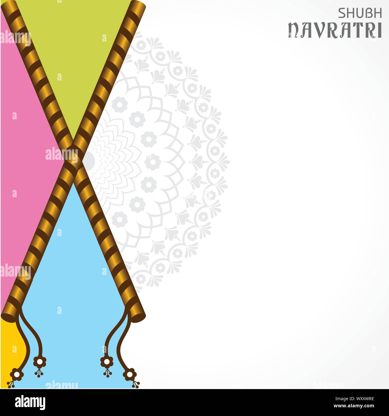 Illustration of Happy Navratri greeting stock vector Stock Vector Image ...
