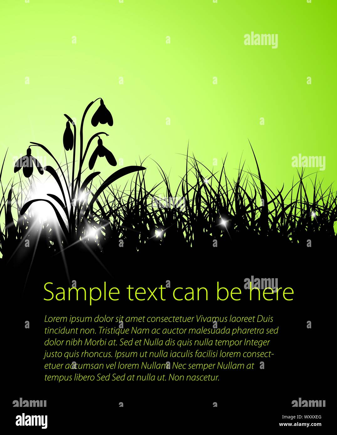 Spring vector grass background with place for your text Stock Vector ...