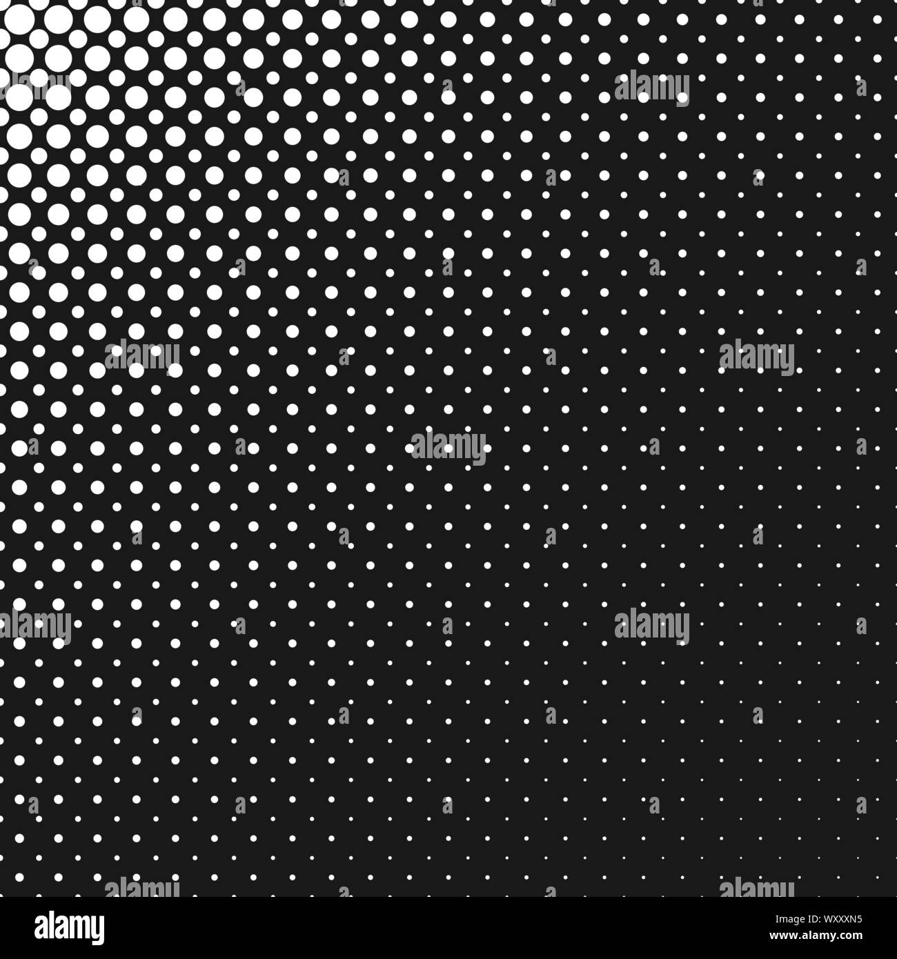 Monochrome repeating halftone dot pattern background design - abstract vector illustration Stock ...