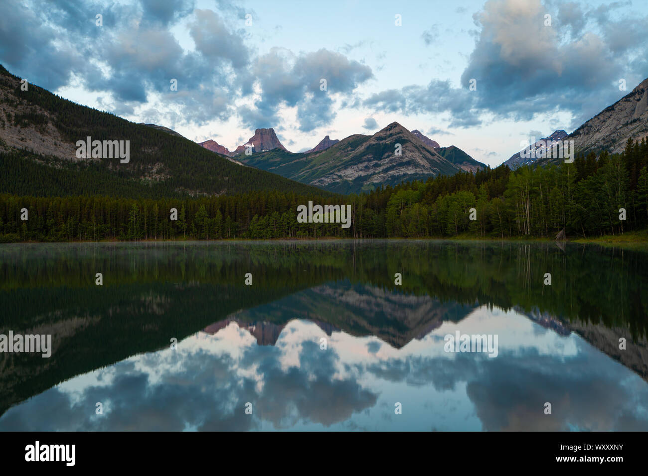 Sunrise at Wedge Pond, Kananaskis Country, Canadian Rocky Mountains ...