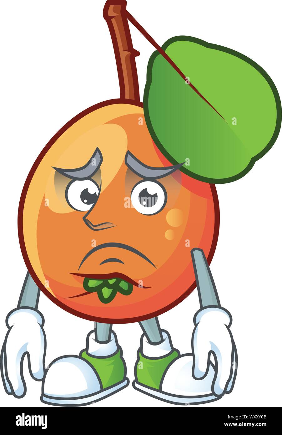 Afraid ripe shipova cartoon character mascot shape Stock Vector Image ...