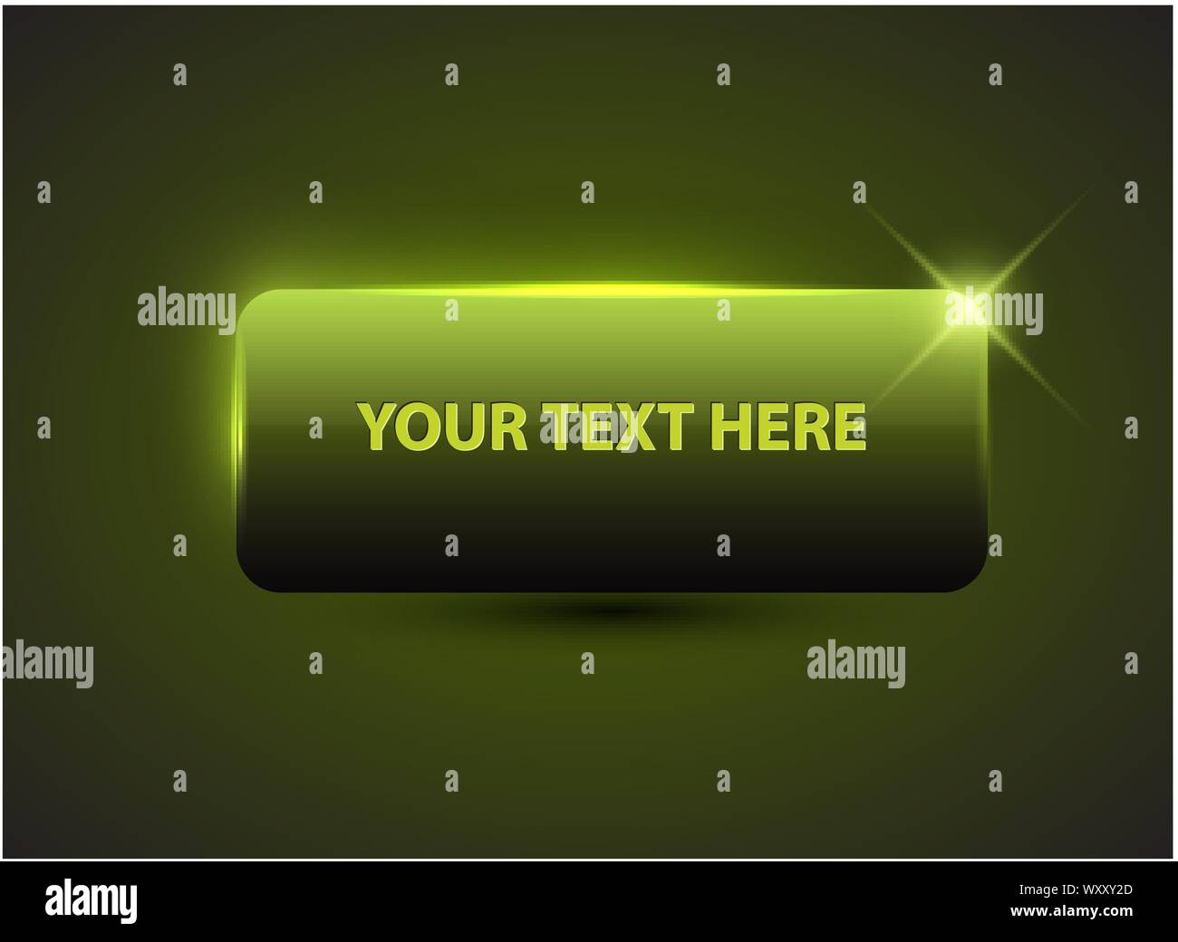 Big green button with sample text and effects Stock Vector Image & Art ...