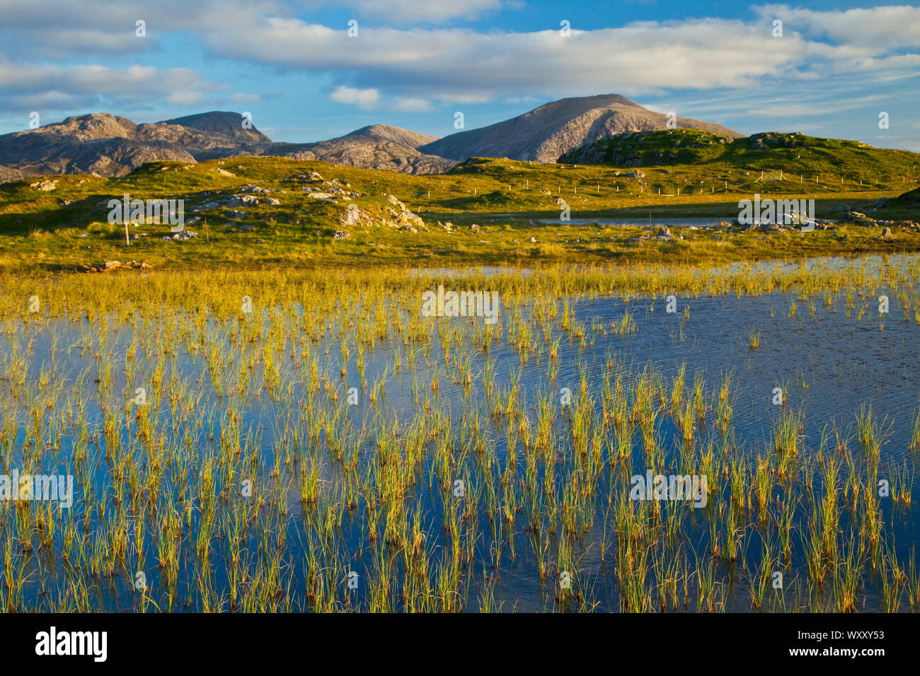 Lago Loch Dail Beag (Lake). Playa Dhail Beag Beach. West Lewis island ...