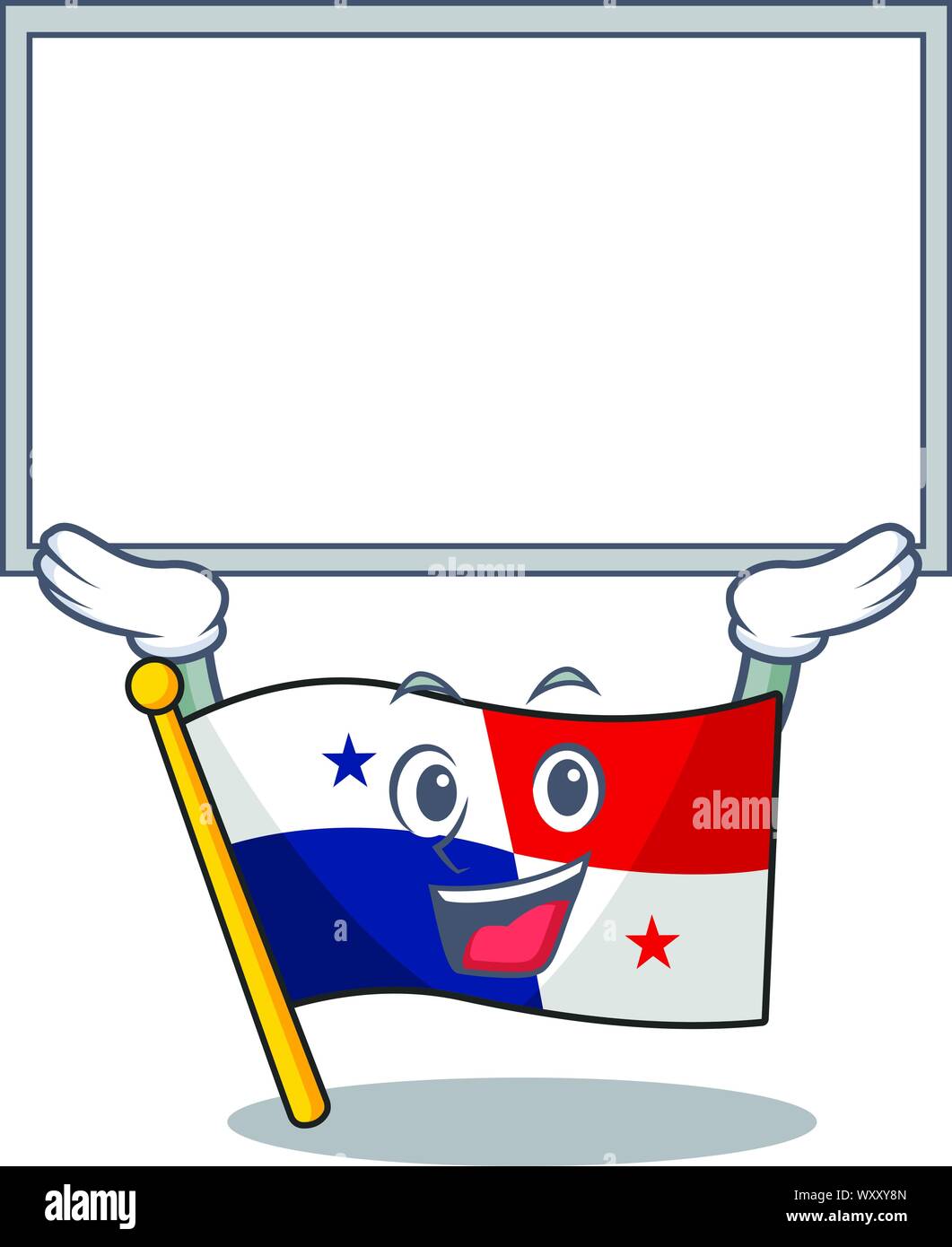 Up board panama flag hoisted on mascot pole Stock Vector Image & Art ...