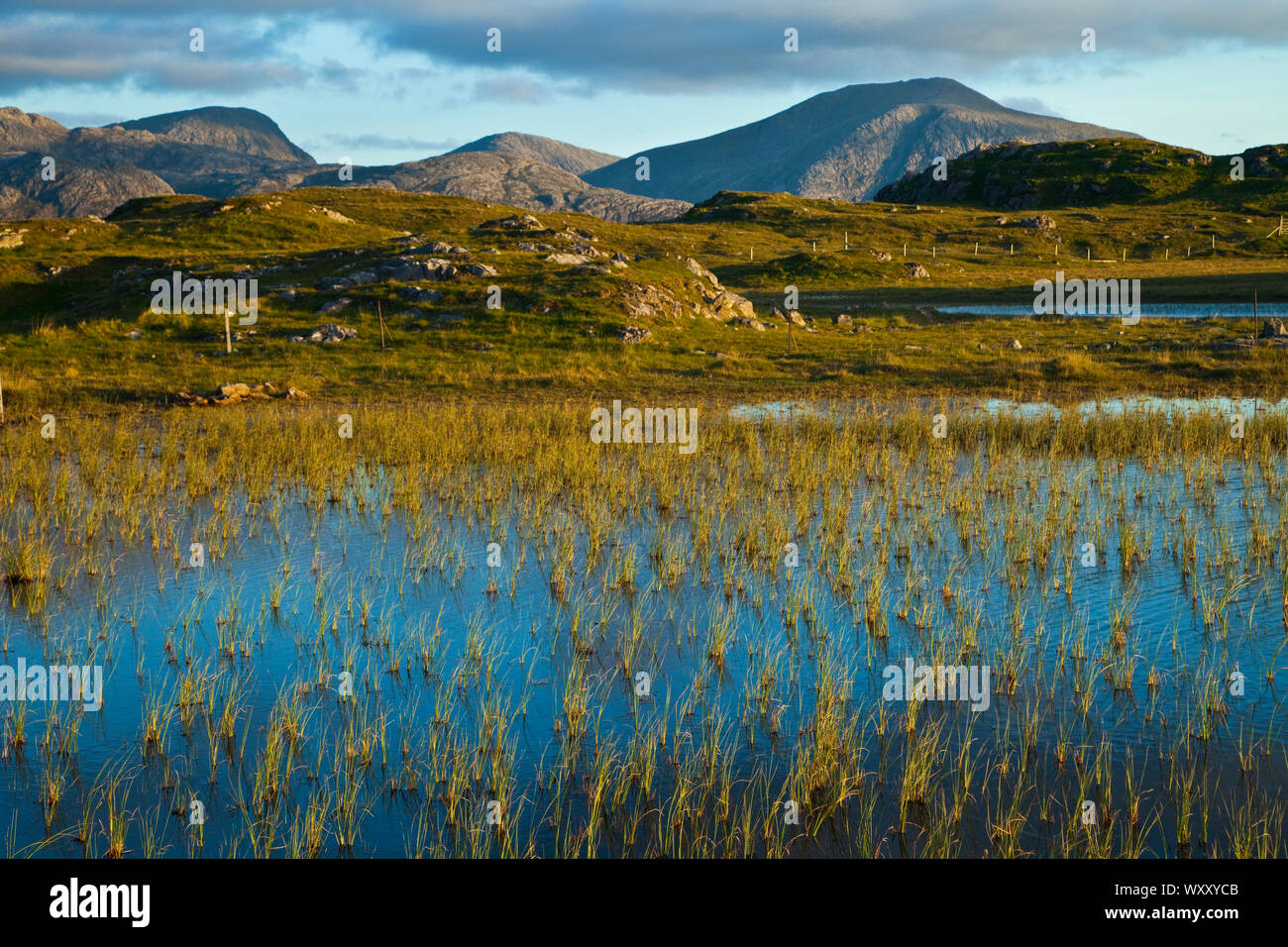Lago Loch Dail Beag (Lake). Playa Dhail Beag Beach. West Lewis island ...