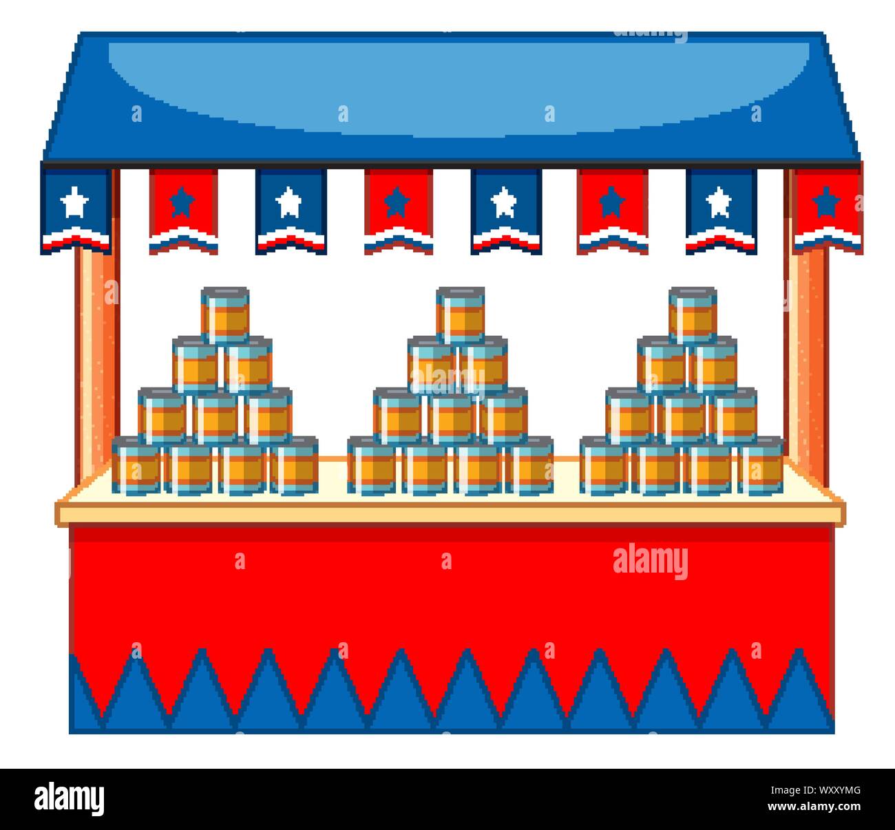 Vendor design with cans and flags illustration Stock Vector Image & Art ...
