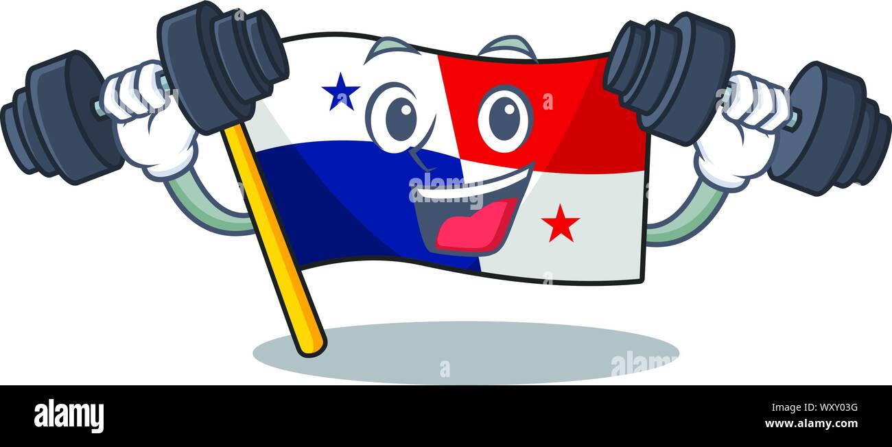 Fitness panama flag hoisted on mascot pole Stock Vector Image & Art - Alamy