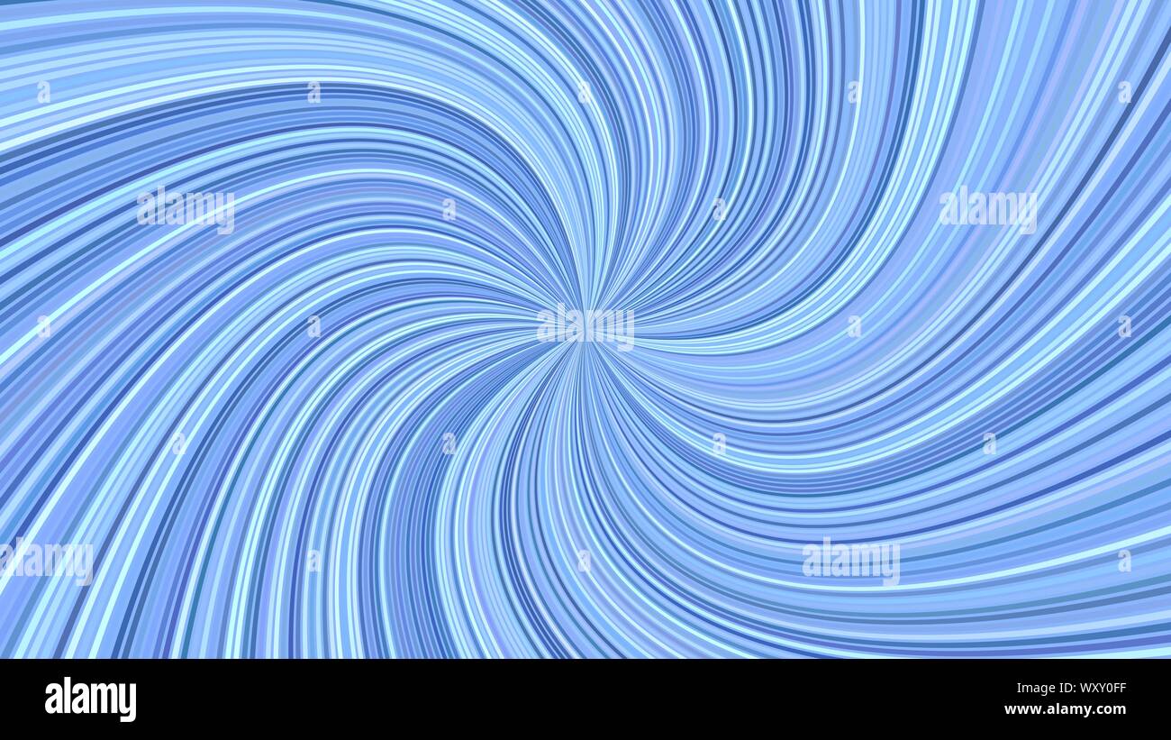 Blue psychedelic abstract swirl stripe background - vector curved ray ...
