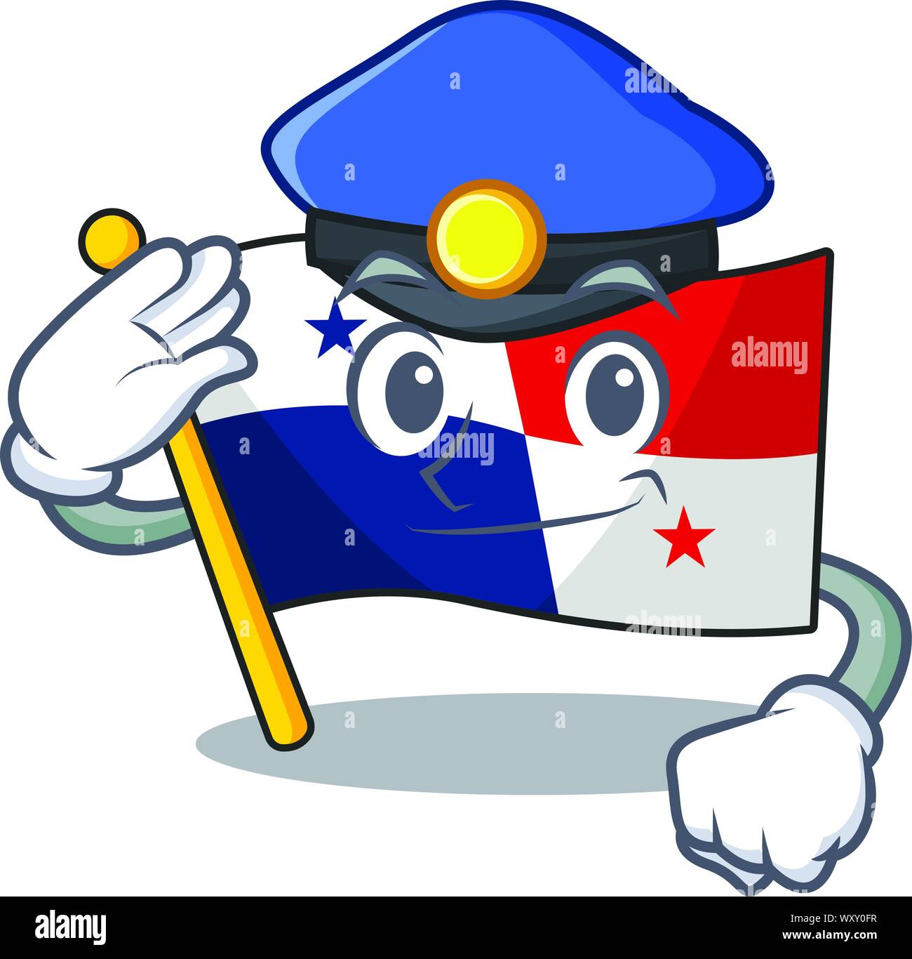 Police panama flag hoisted on mascot pole Stock Vector Image & Art - Alamy