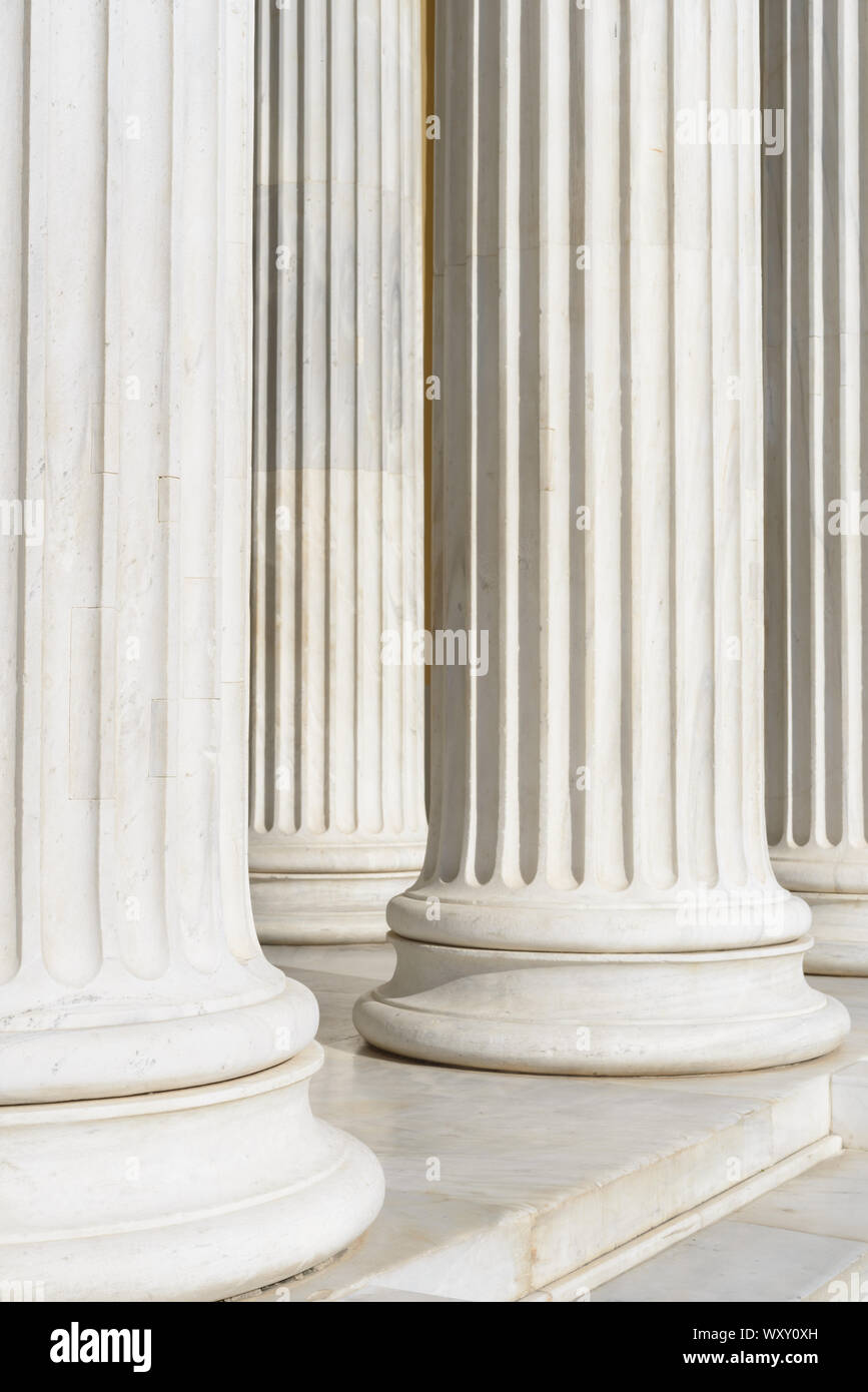Marble columns of a government building Stock Photo - Alamy