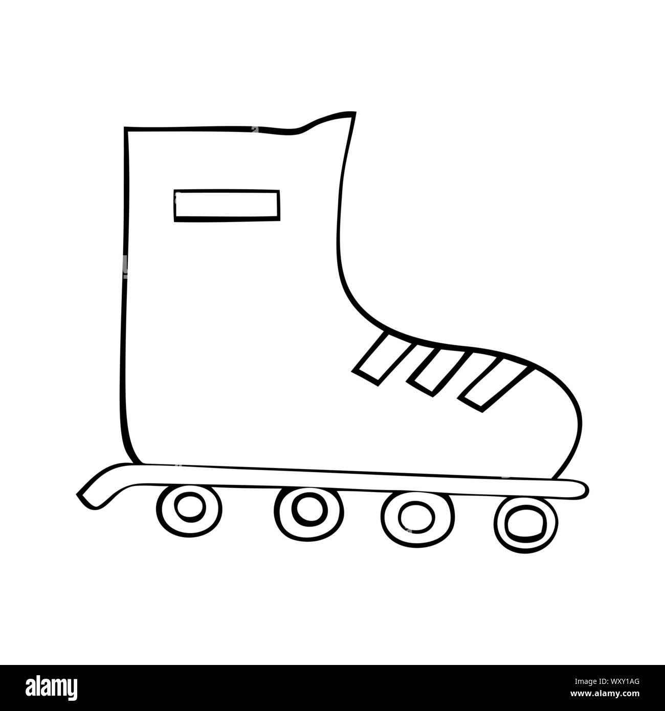 Retro roller skates icon Cut Out Stock Images & Pictures - Alamy