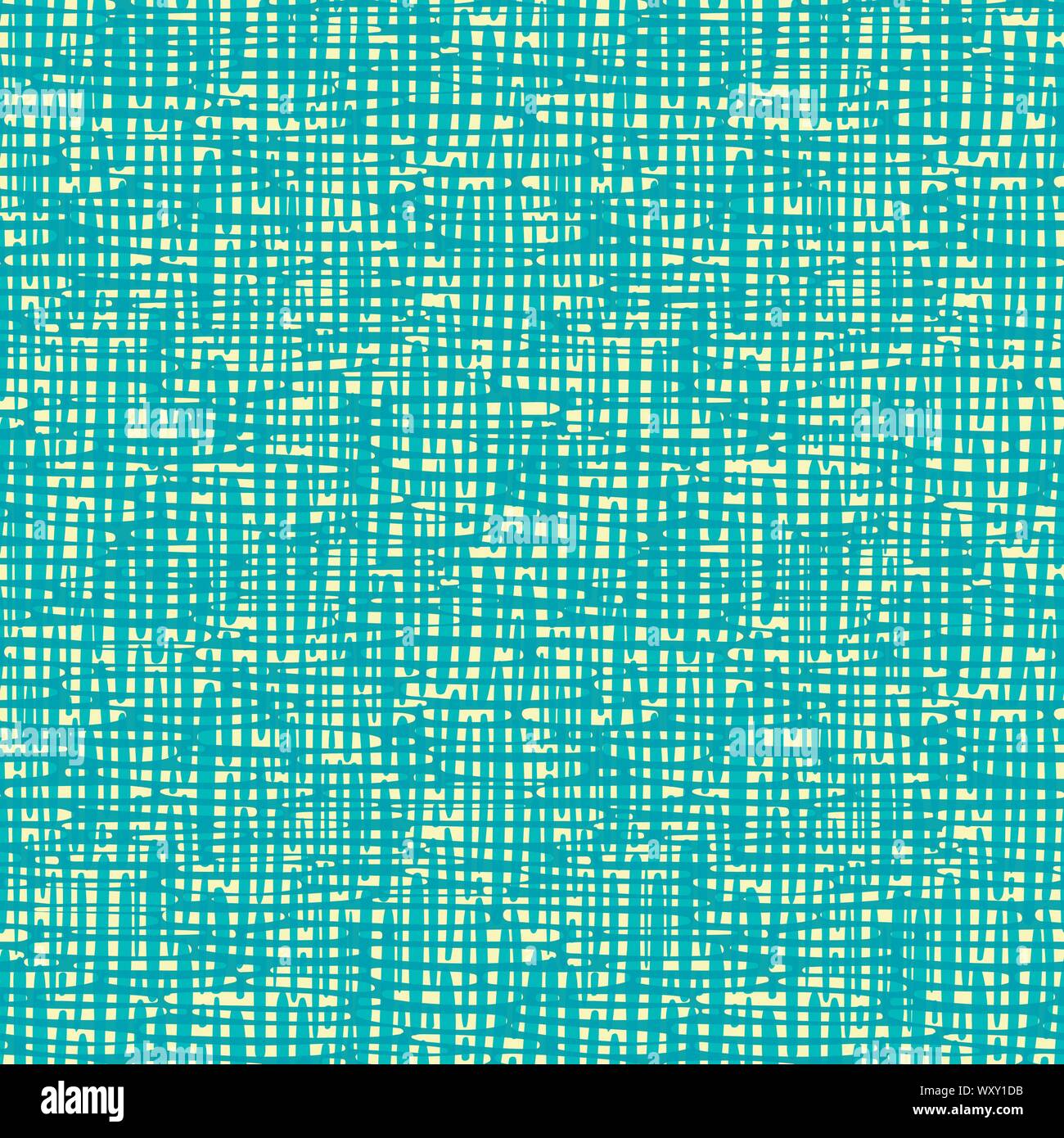 Hand drawn dense light yellow weave grid design in random geometric ...