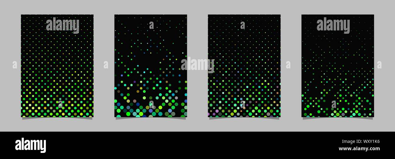 Circle Pattern Brochure Template Set Vector Cover Background Collection With Dots Stock Vector