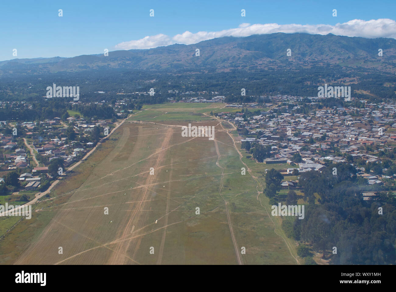 Aerial view of Mbeya airport Stock Photo - Alamy