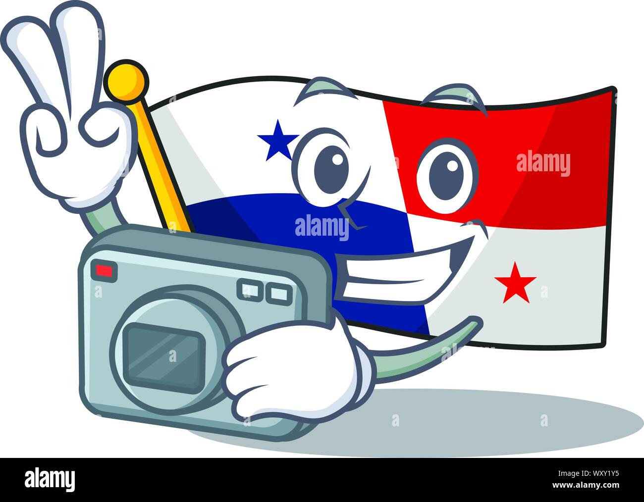 Photographer flag panama isolated with the cartoon Stock Vector Image ...