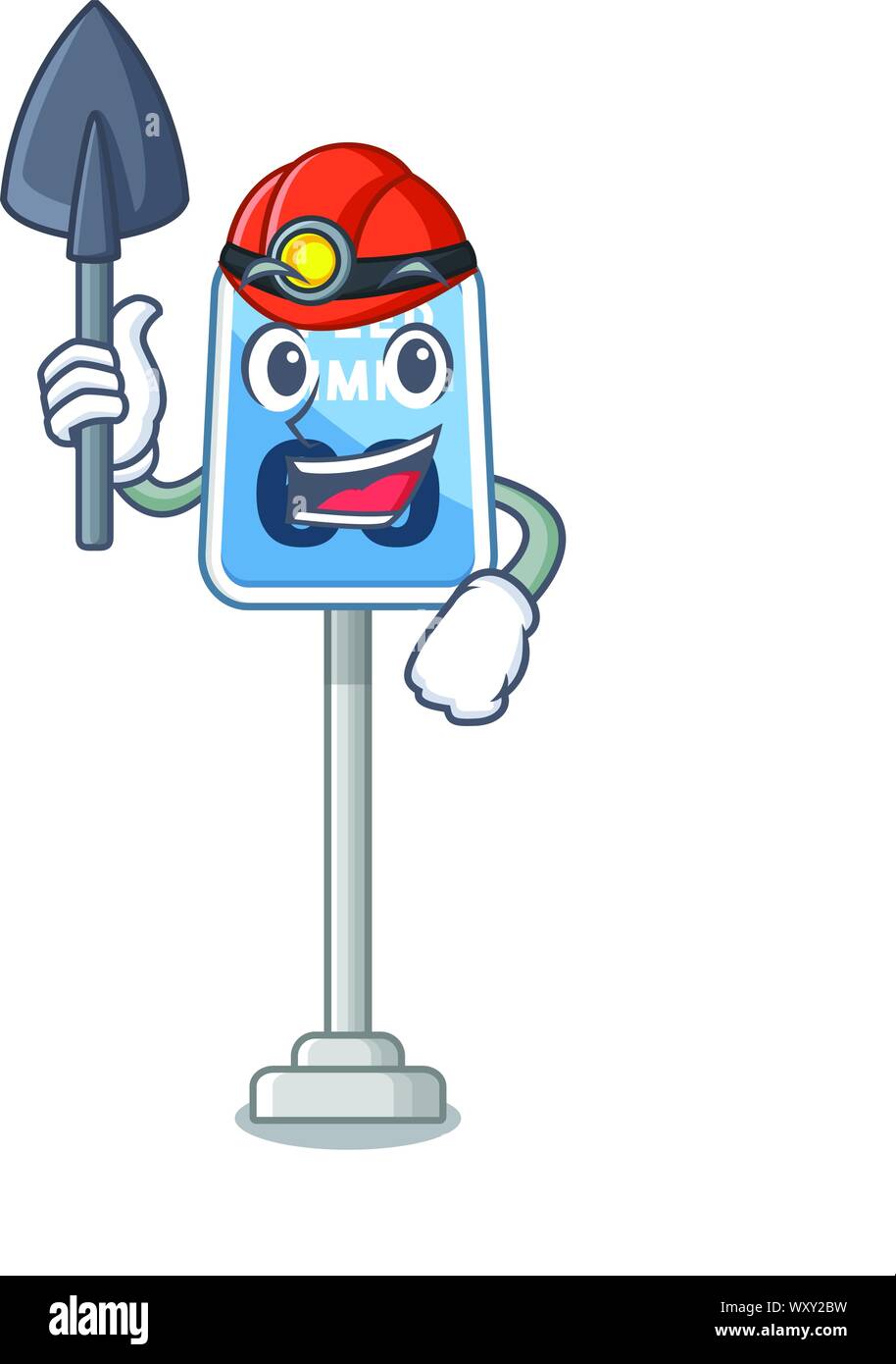 Miner speed limit isolated in the mascot Stock Vector Image & Art - Alamy