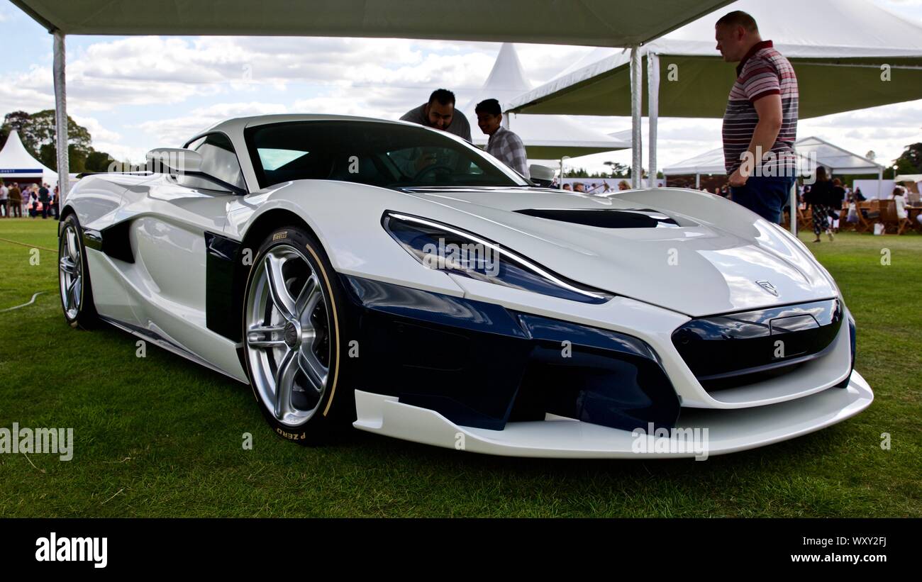 Rimac C Two all-electric hypercar on show at the 2019 Salon Privé at ...