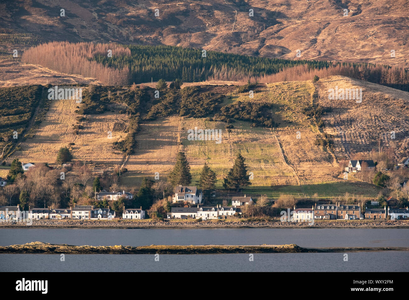 Looking across Loch Carron from Attadale in late afternoon light ...