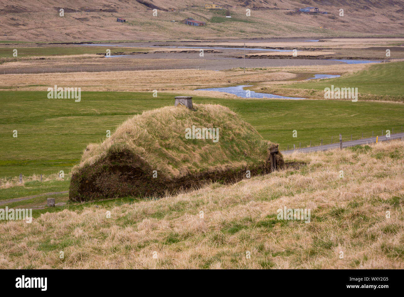 BUOARDALUR, ICELAND - Eiriksstadir, Viking longhouse, a recreation of ...