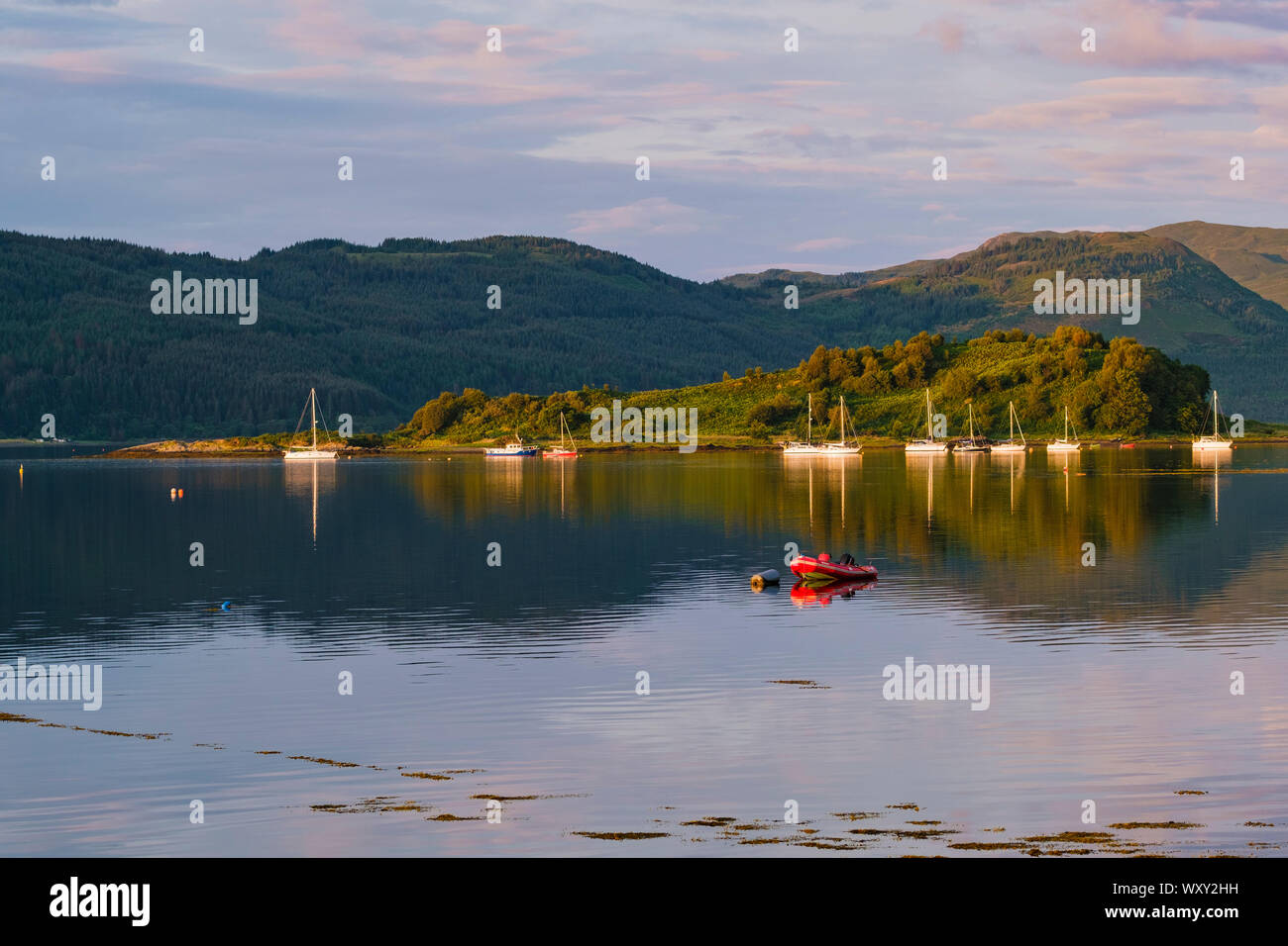 Loch Carron by the village of Lochcarron, Wester Ross, Highlands of ...