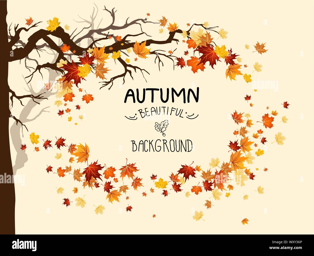 Fall maple leaves illustration Stock Vector Image & Art - Alamy