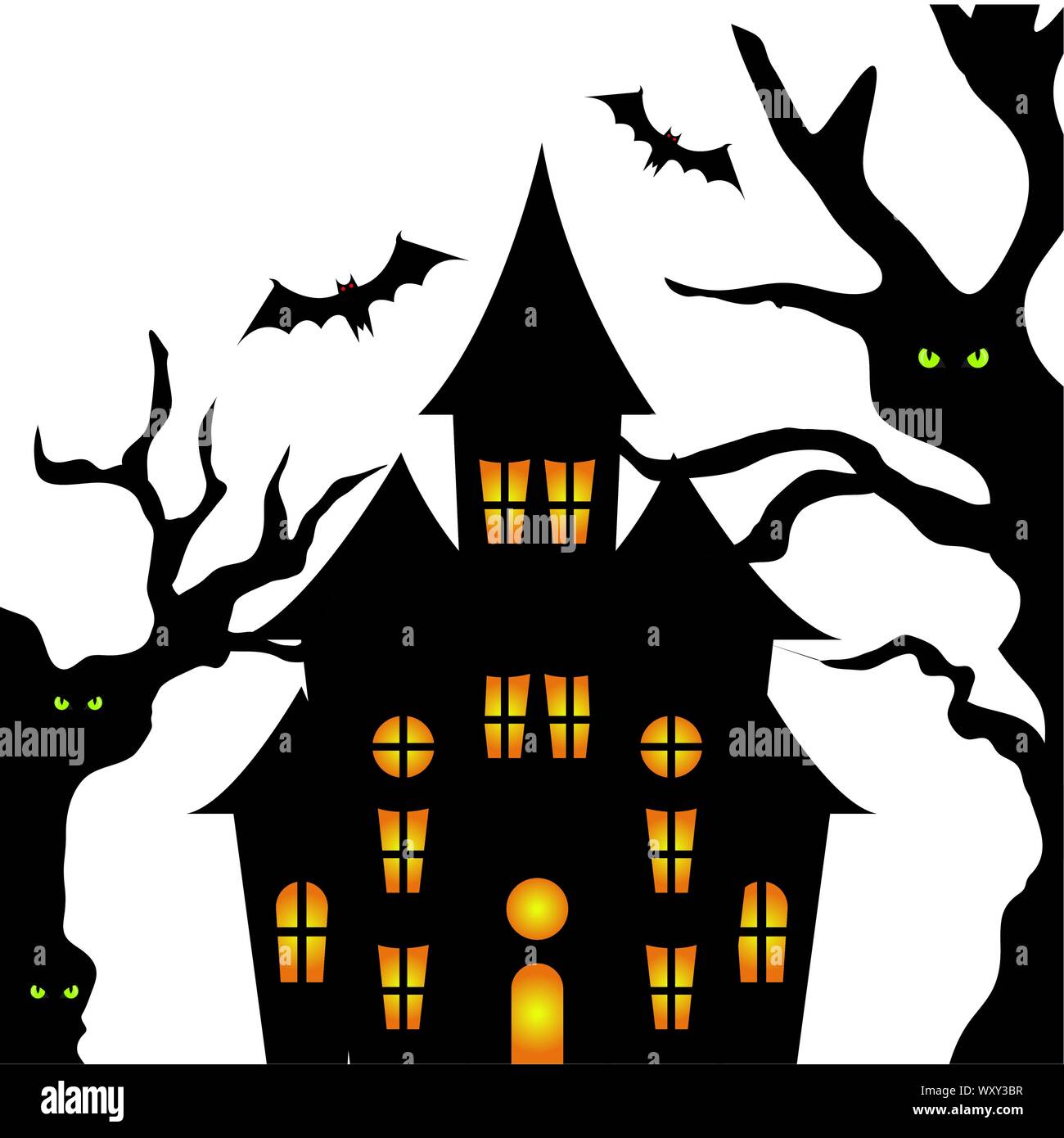 Gloomy mansion Stock Vector Images - Alamy
