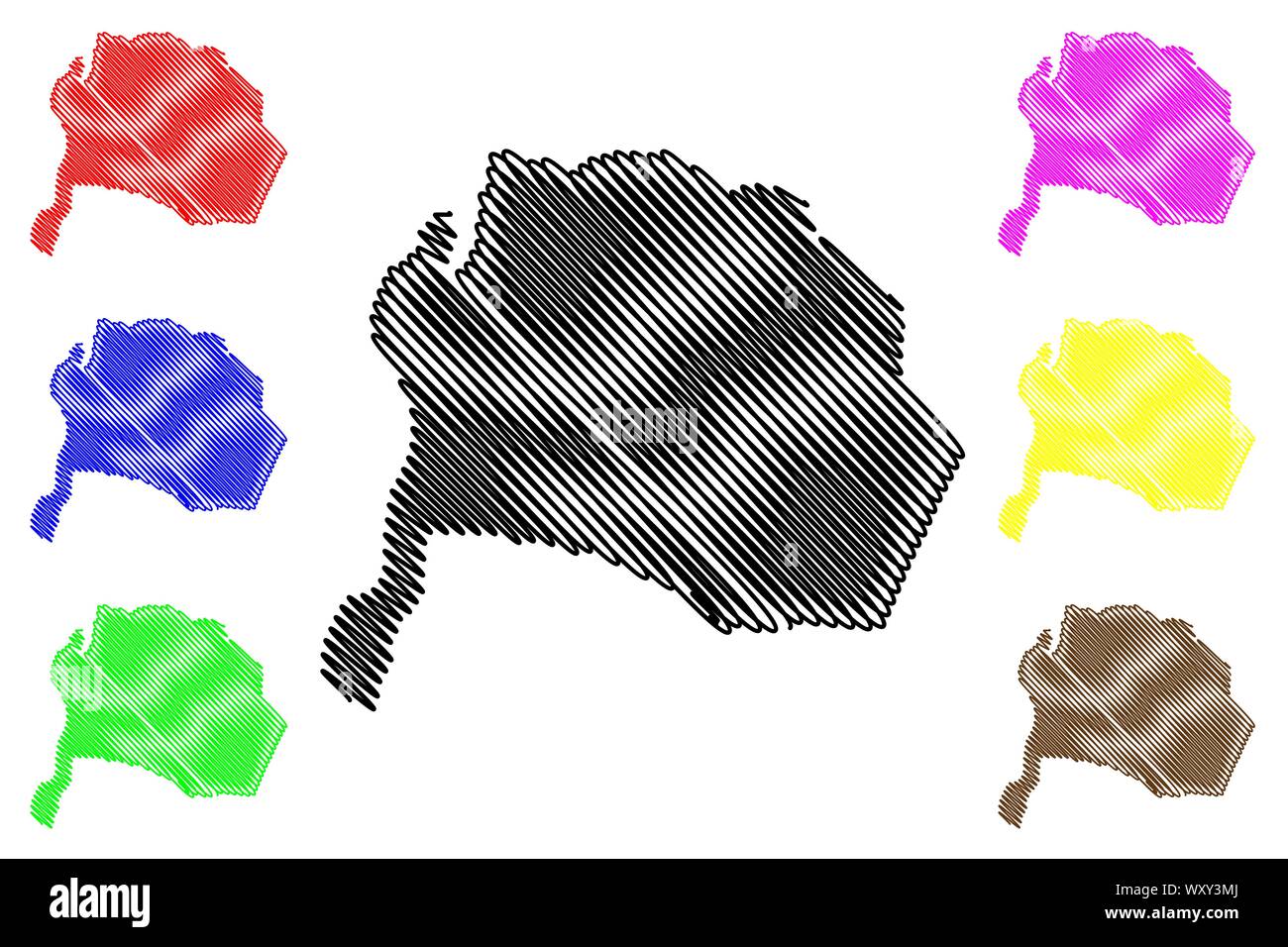 Karak Governorate (Hashemite Kingdom of Jordan) map vector illustration ...